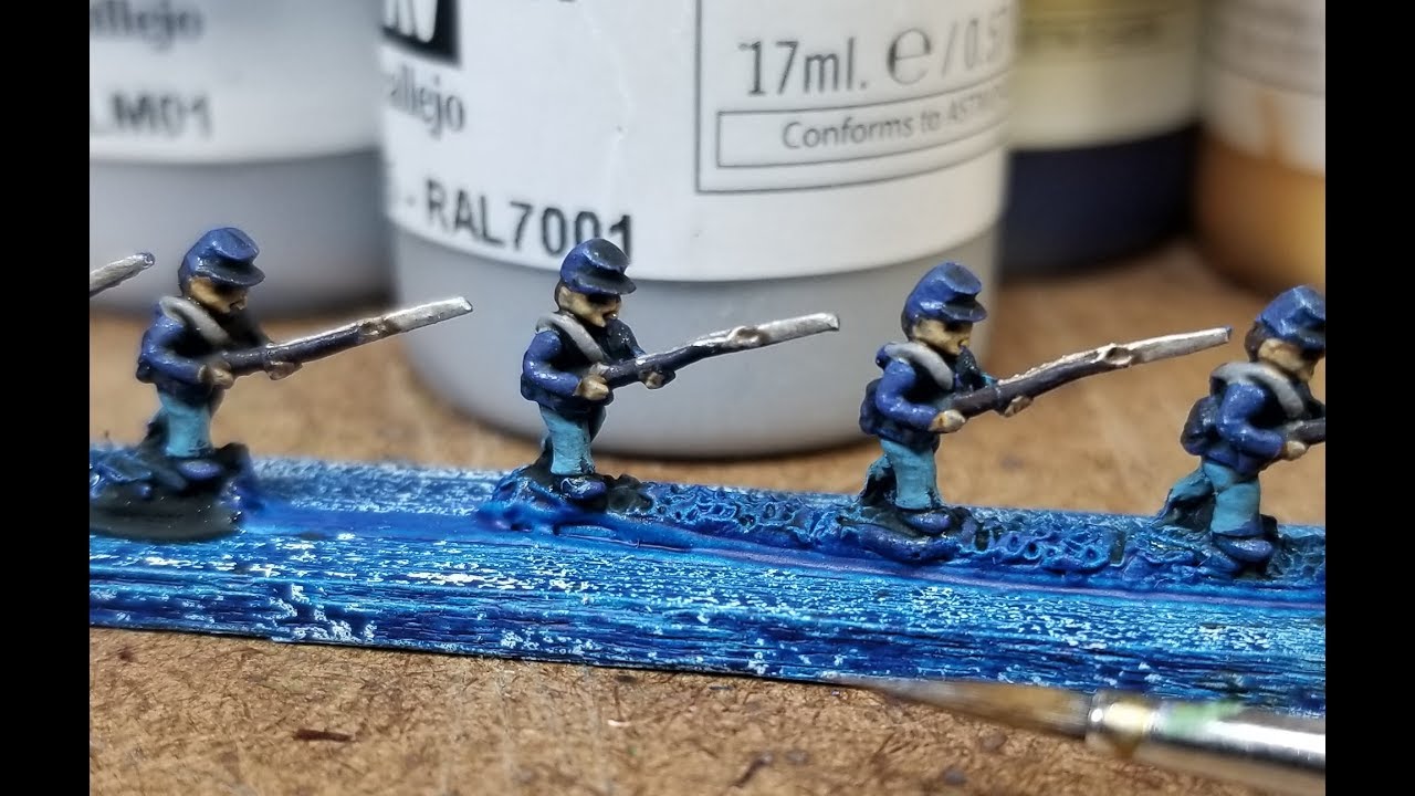 Painting Tutorial - Adler 6mm Union Line Infantry - YouTube