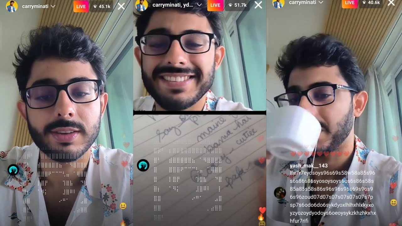 @CarryMinati Live on Instagram from Singapore| YouTube Fanfest 2022 | 9 ...