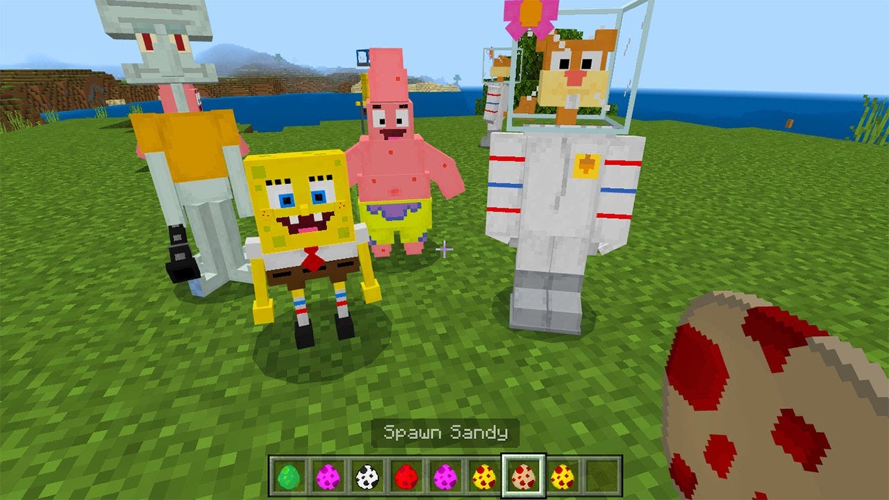 SpongeBob ADDON in Minecraft PE - YouTube