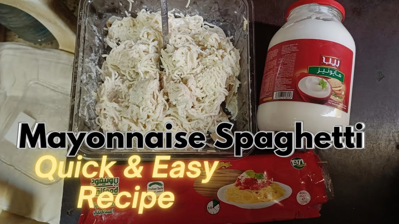 Quick and Easy Mayonnaise Spaghetti | Less ingredients #recipe - YouTube