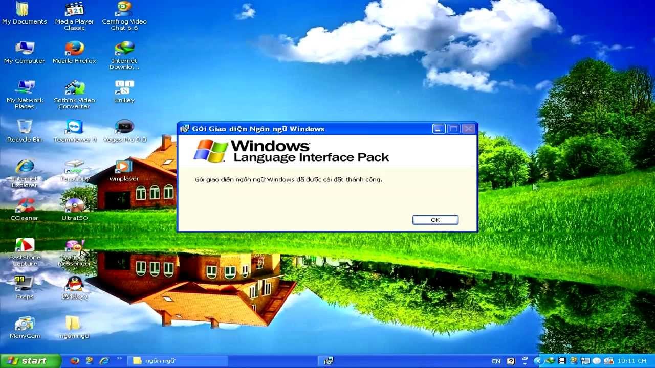 hướng dẫn windows xp ngôn ngữ thay đổi việt nam - YouTube