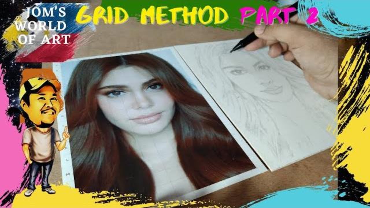 How To Draw Face | Grid Method for Beginners Part 2. 2022 - YouTube
