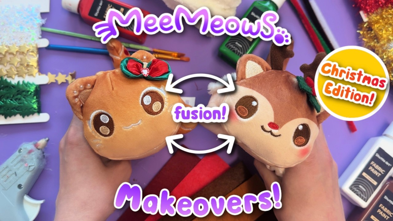 Christmas Meemeow Makeovers!! Customising Holiday Meemeow Plushies ...