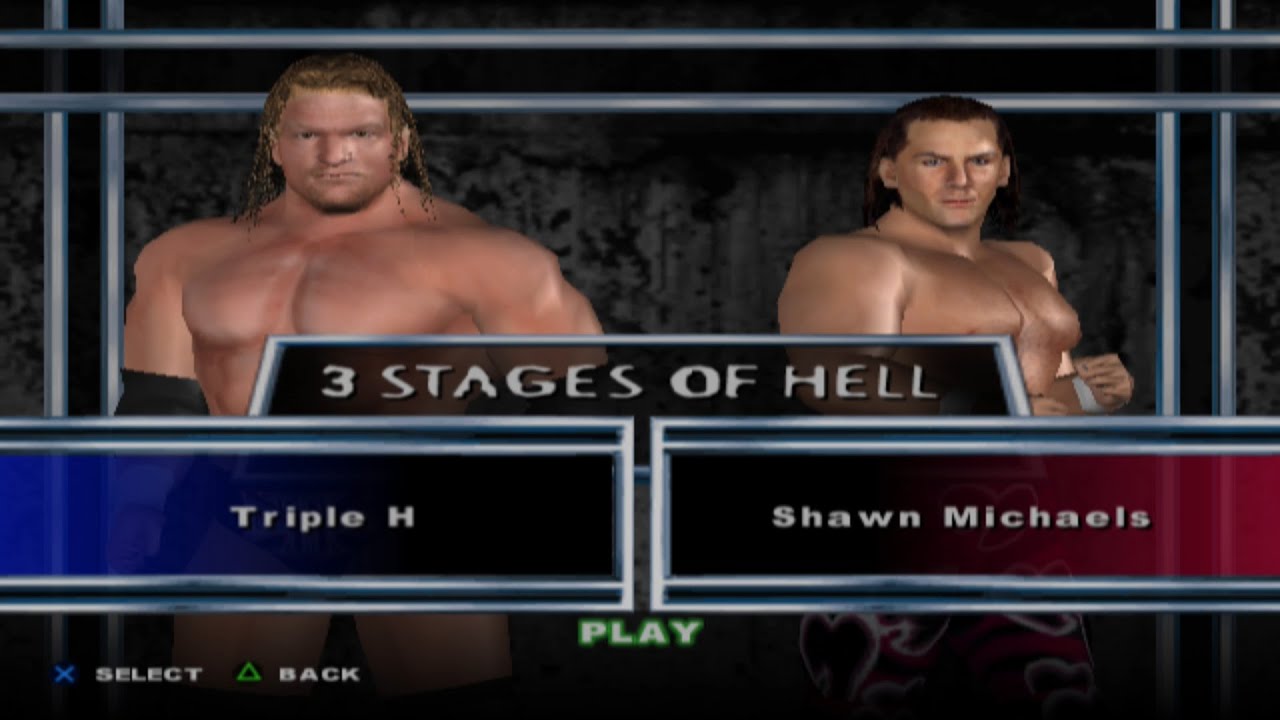 Shawn Michaels vs. Triple H 3 Stage Of Hell Street Fight / Steel Cage ...