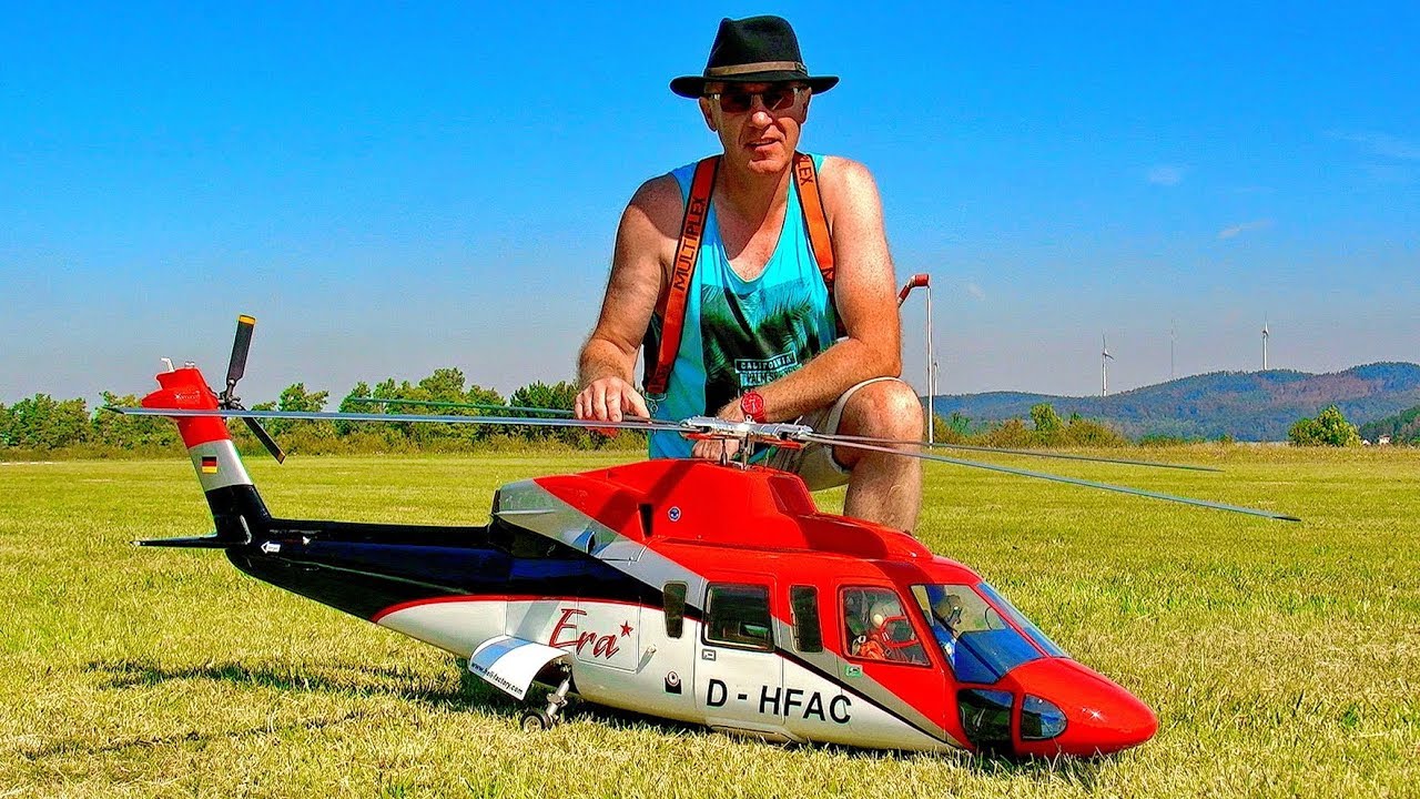 BIG RC SIKORSKY S-76 SCALE MODEL TURBINE HELICOPTER FLIGHT ...