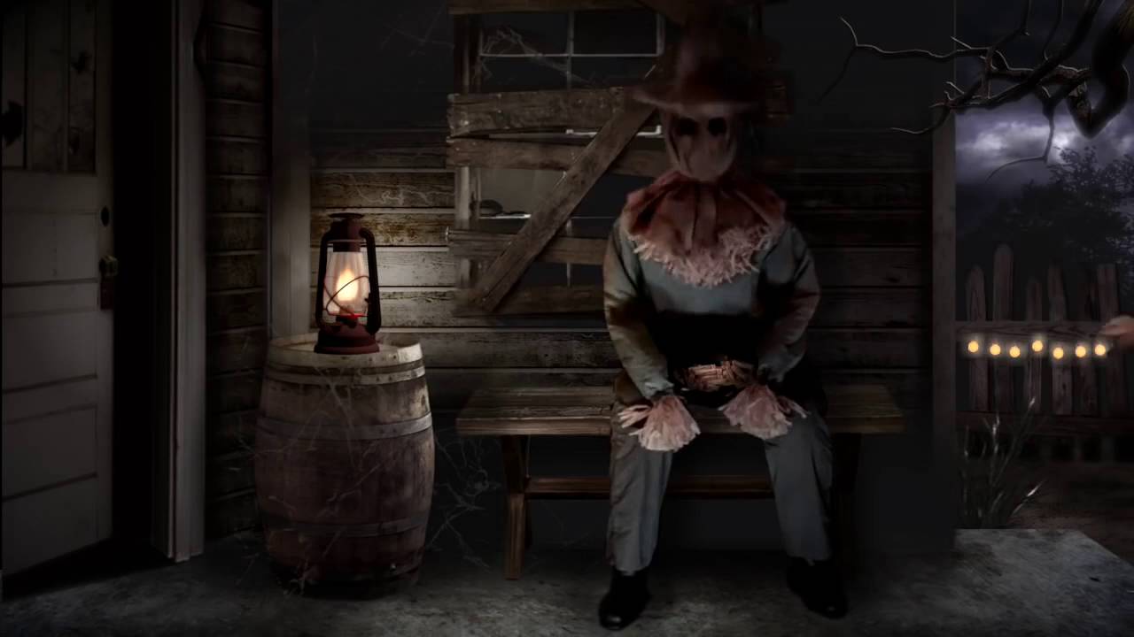 Sitting Scarecrow Rocks Out - YouTube