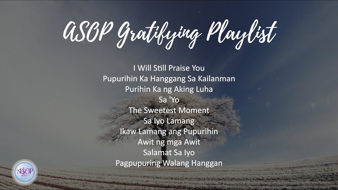 ASOP Gratifying Playlist - YouTube
