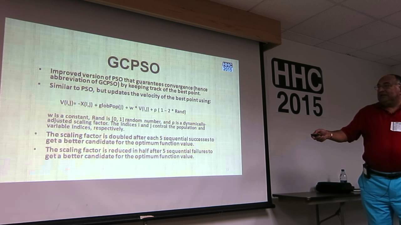 HHC 2015: Particle Swarm Optimization using the HP Prime - YouTube