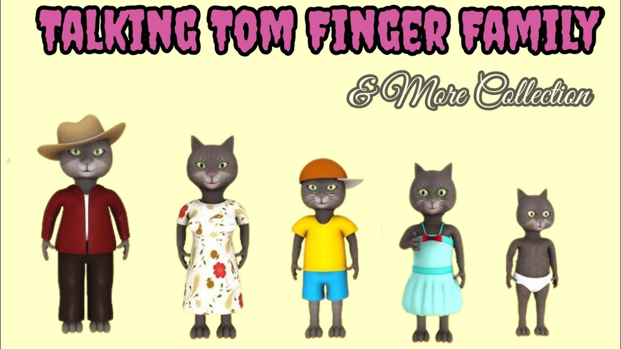 Talking Tom finger | Finger Family Song | Am Finger Family Kids Songs ...