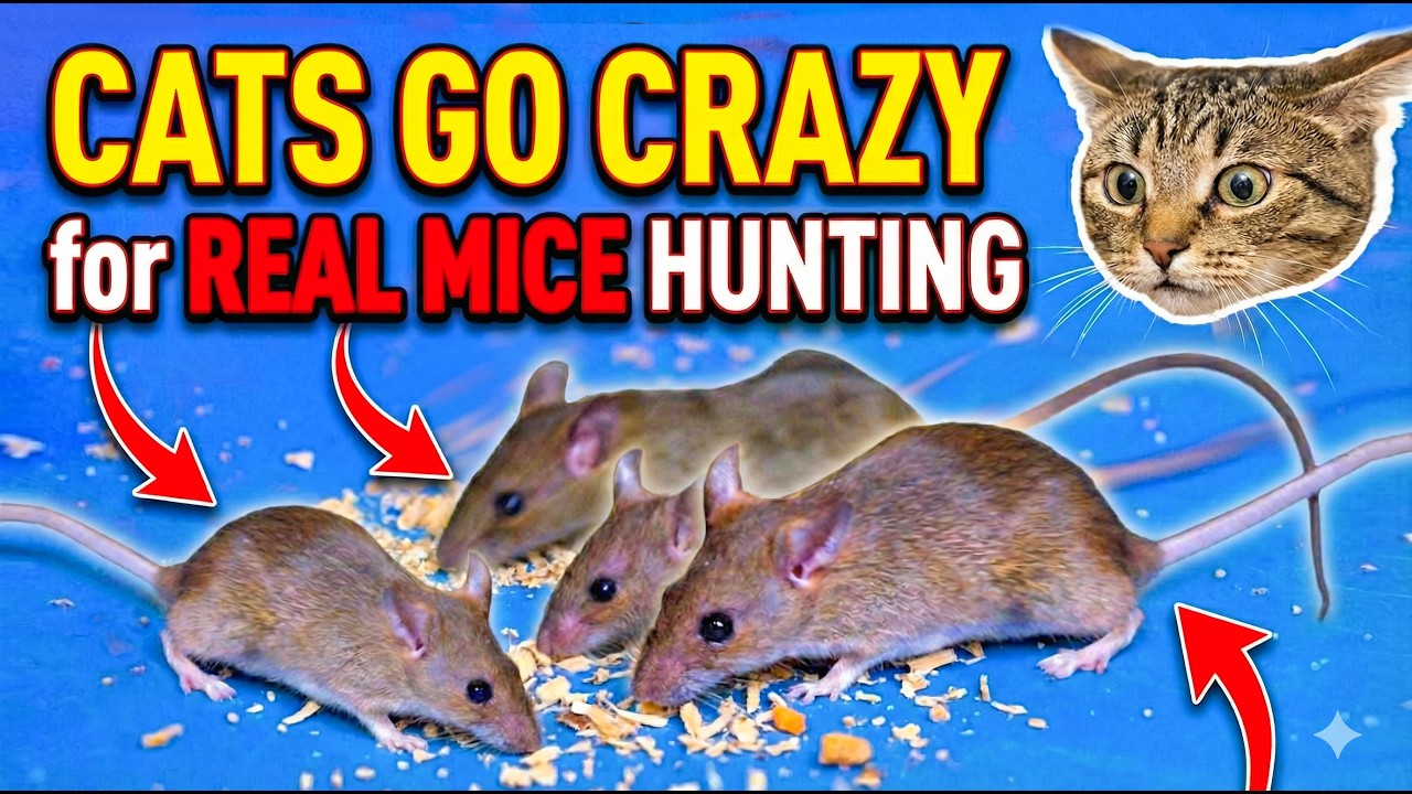 Ultimate Cat TV! 🐀 Cats Go CRAZY for REAL Mice Hunting Video (4K) for ...