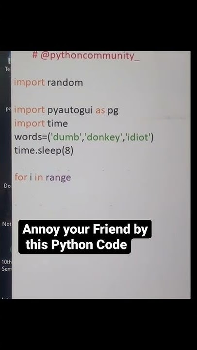 Annoy your friend by python code - YouTube