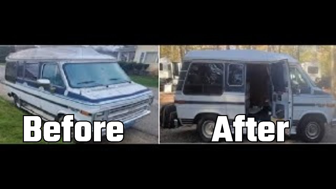 🚐 Van Life Clean & Tour | Chevy G20 Camper Transformation | Minimalist ...