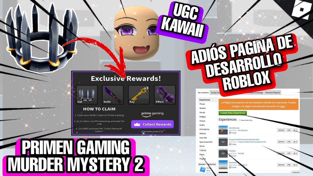 NUEVO ACCESORIO KNIFE CROWN ARTÍCULO PRIME GAMING MM2, ADIÓS PÁGINA DE ...