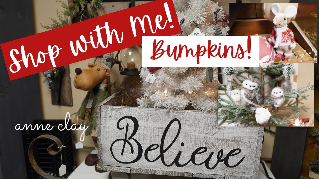 Primitive Farmhouse Christmas Decor/Shop with Me/Country Bumpkins - YouTube