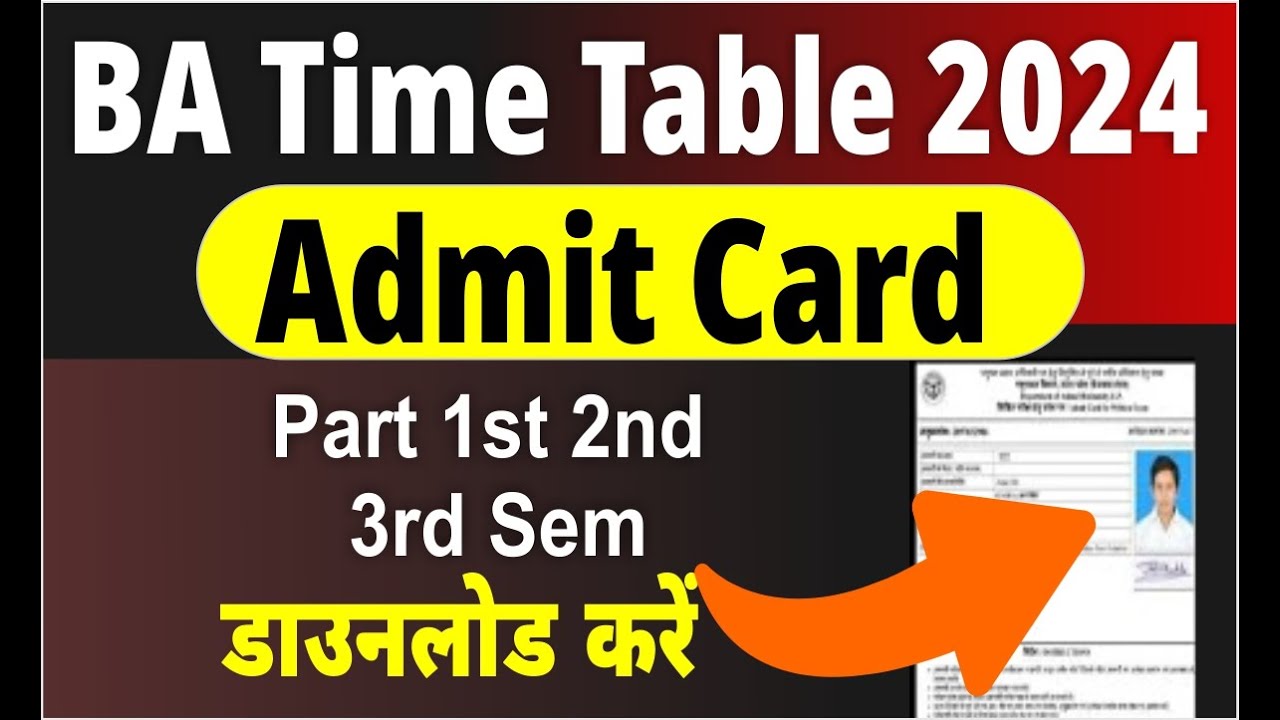 BA Time table 2024 Download All university BA Part 1st 2nd 3rd Exam ...