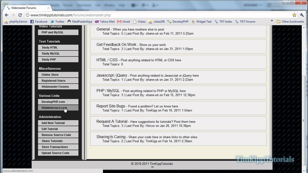 PHP Series - Announcing The Release Of The PHP MySQL Forum Tutorial Series DVD - YouTube