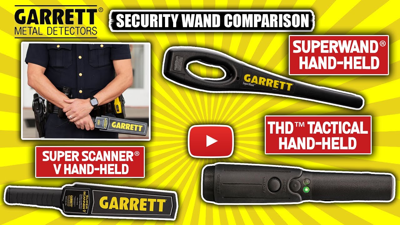 Garrett Superwand vs Superscanner V vs THD Security Metal Detector ...