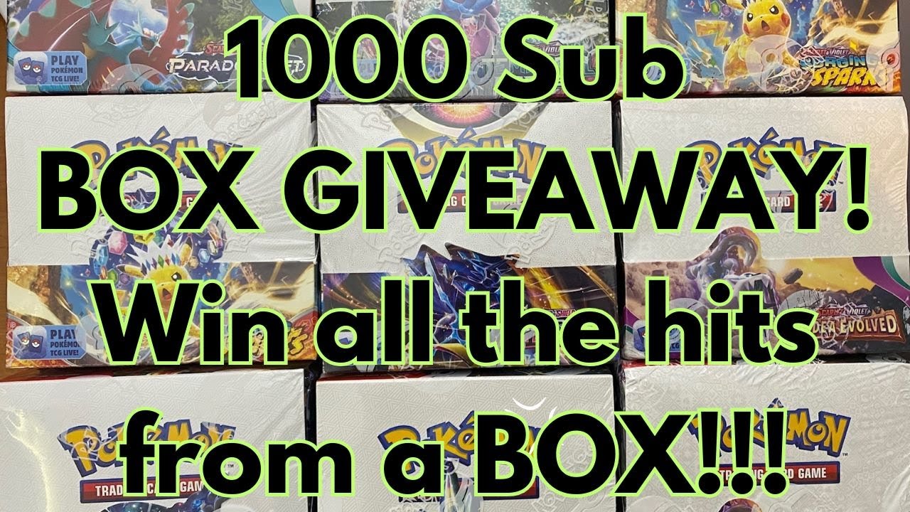Pokemon Booster Box Break Giveaway!!! 1000 Subscription Promotion ...