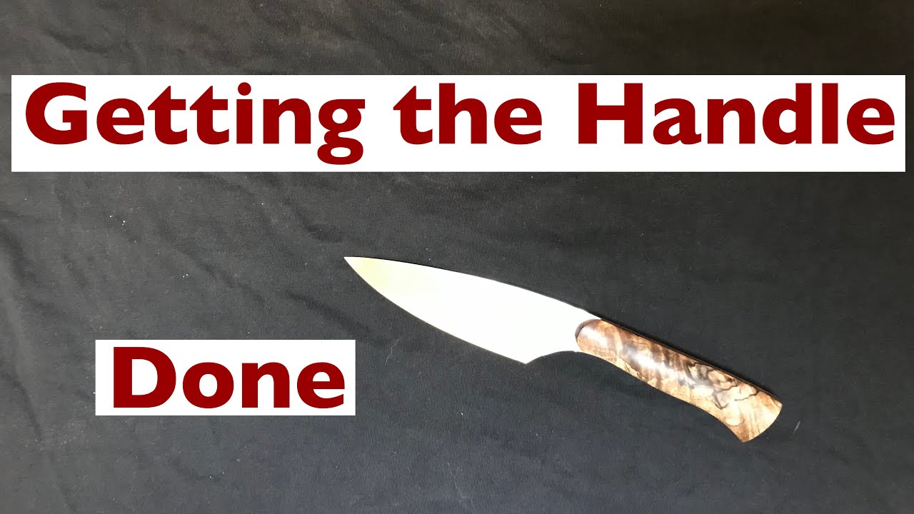 Beginner knife making part 7, shaping and finishing a knife handle ...