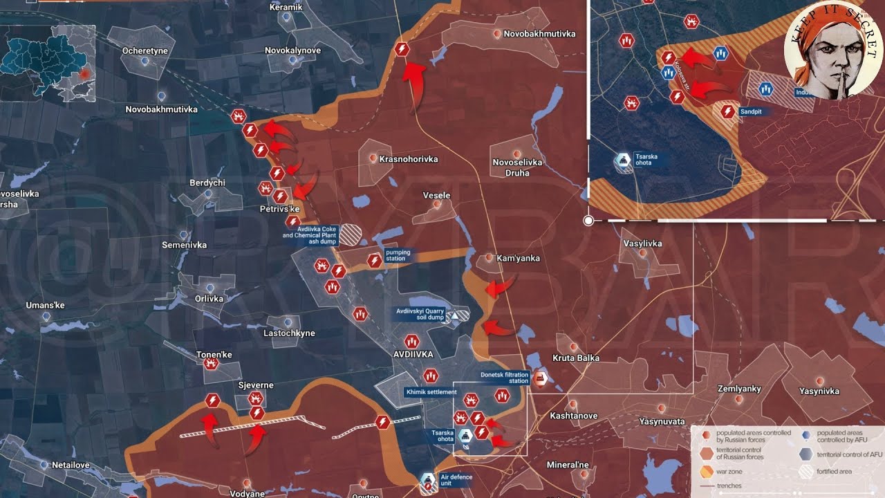 Ukraine War, Rybar Map for December 15th, 2023 Russian Forces Move ...