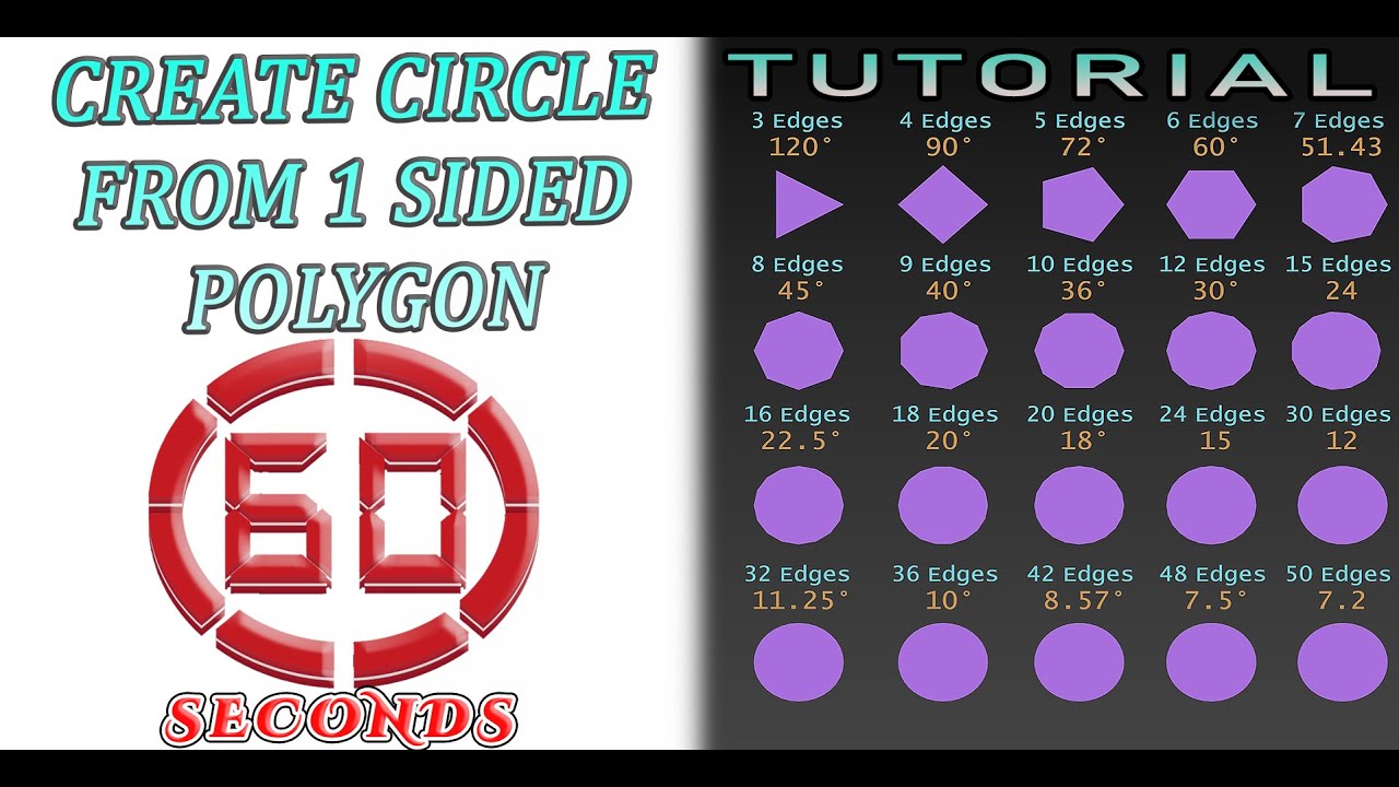 HOW TO CREATE A CIRCLE FROM 1 SIDED POLYGON - YouTube