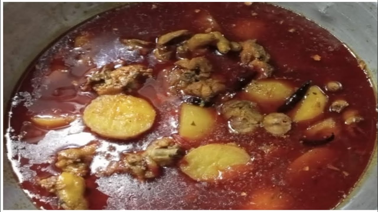 আলু দিয়ে মুরগির মাংসের ঝোল।Bengli style !chicken aloo jhol Recipe ...