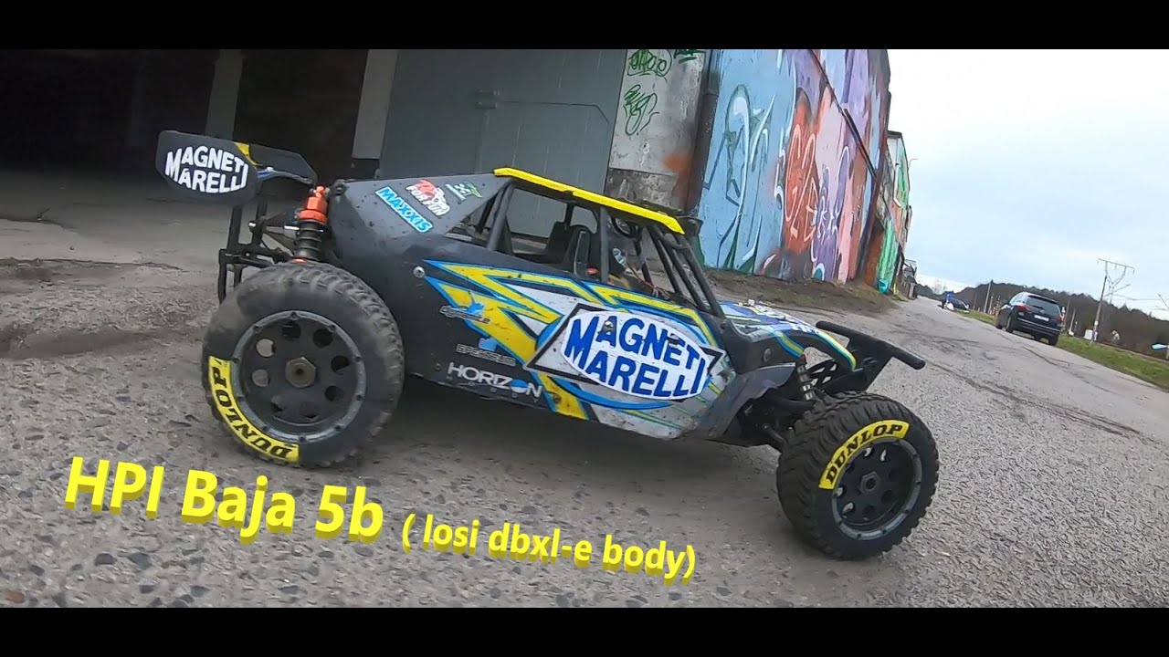 HPI Baja 5b (losi DBXL-e body) - YouTube