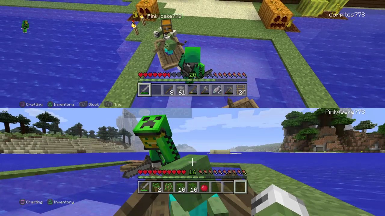 Minecraft zombie in a boat - YouTube