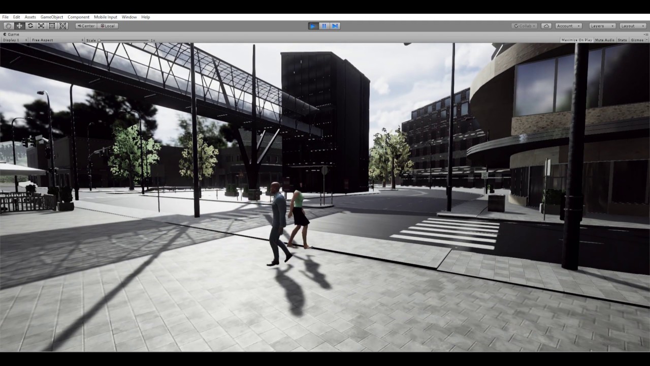 Pedestrian Simple Simulation v0.0.0.0.1 - YouTube