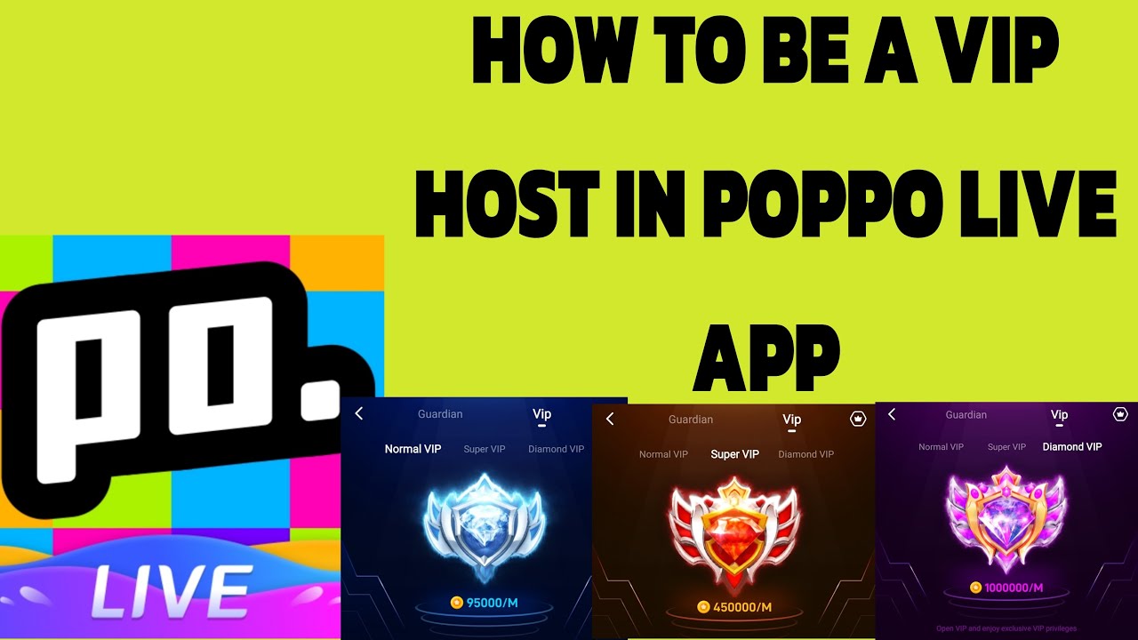 HOW TO BE A VIP HOST IN POPPO LIVE APP? STEP BY STEP TUTORIAL - YouTube