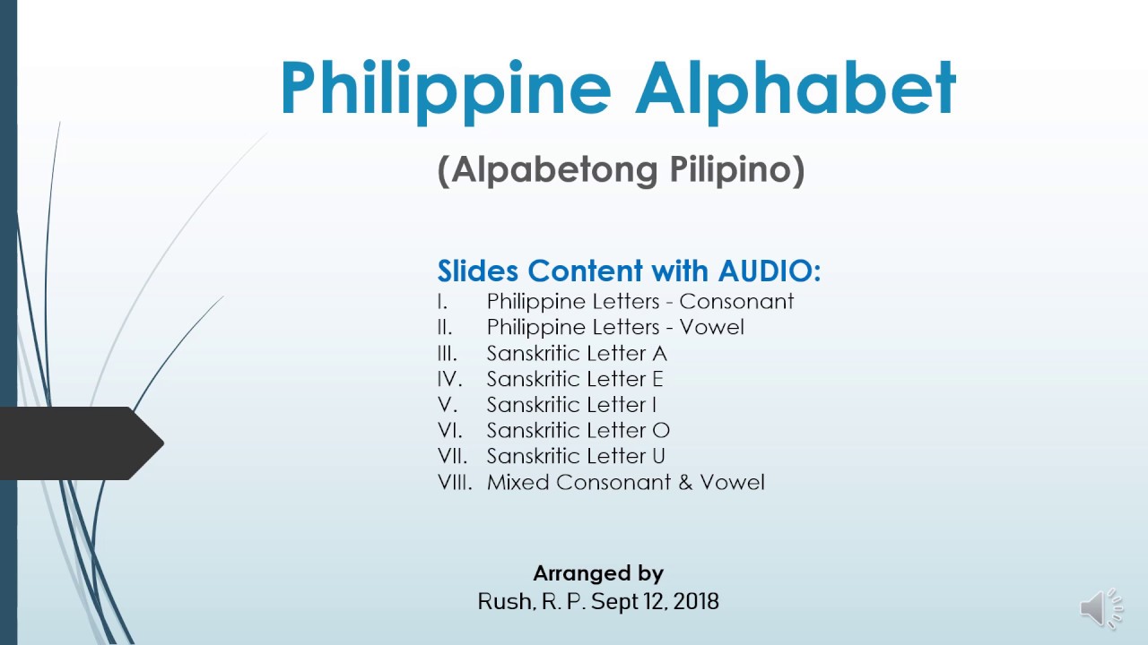 PHILIPPINE ALPHABET - YouTube
