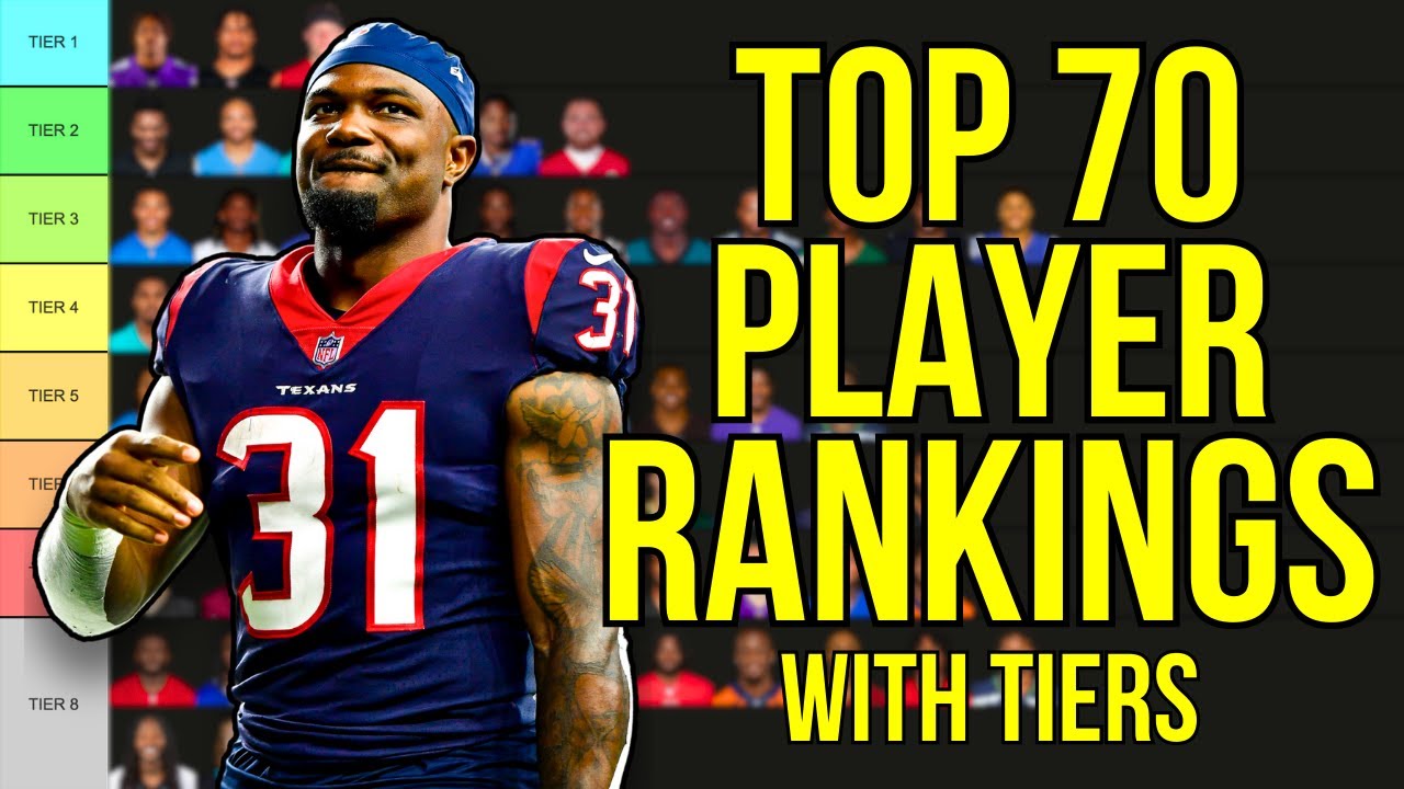 Top 70 Fantasy Football Player Rankings & Tiers - 2023 Fantasy Football ...
