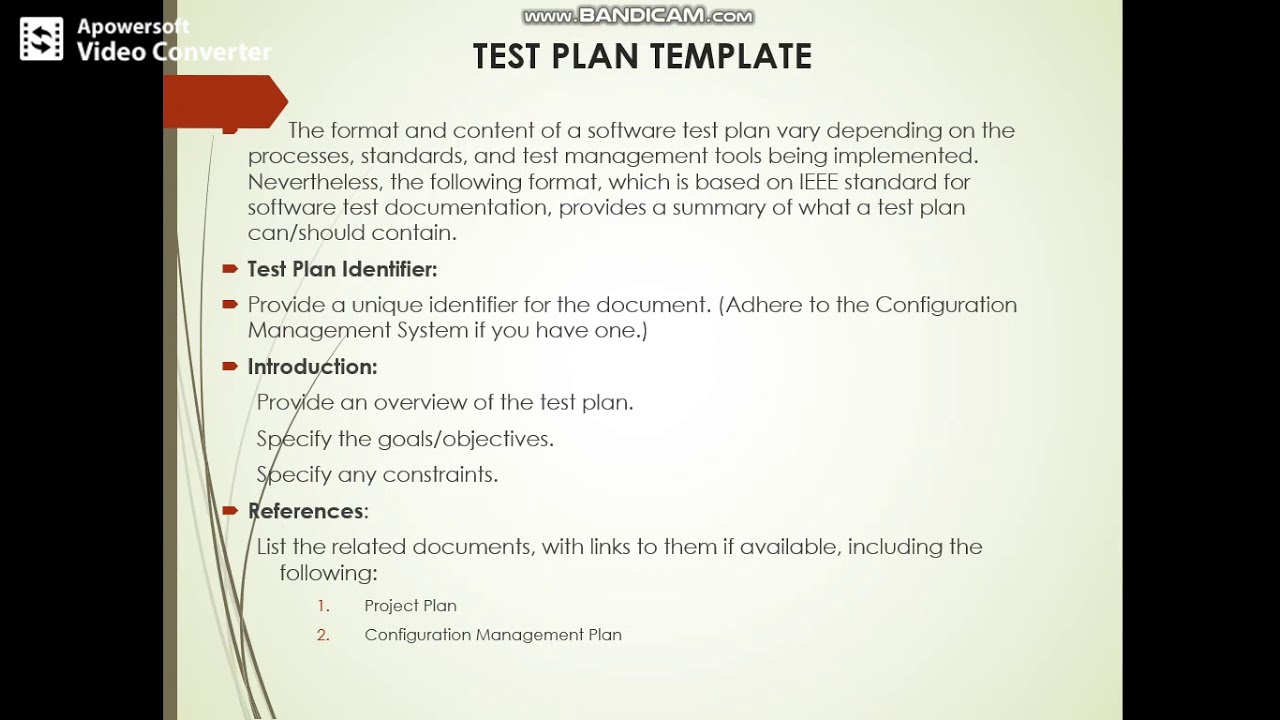 Software Testing: Test Plan Types and Test Plan Template - YouTube