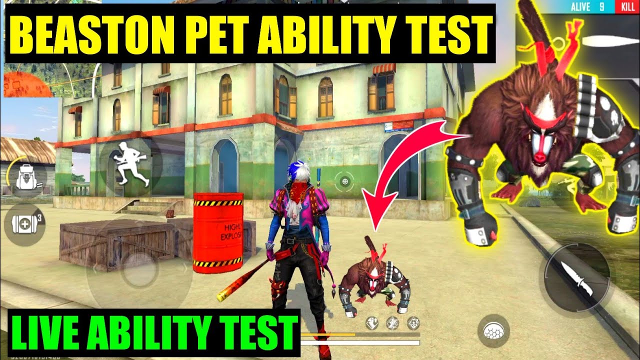 Free fire beaston pet live ability test | new pet beaston ability test ...