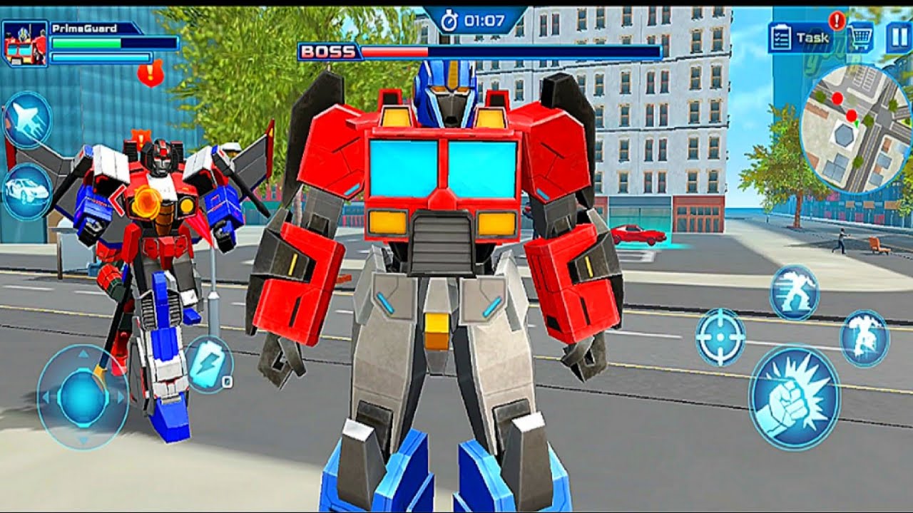 Optimus Prime Transformers: Robot Truck Jet Transform Fighting Game ...