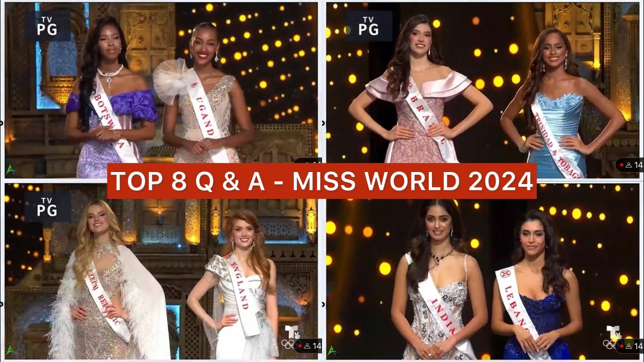 TOP 8 Q & A - MISS WORLD 2024 🥇 Own That Crown