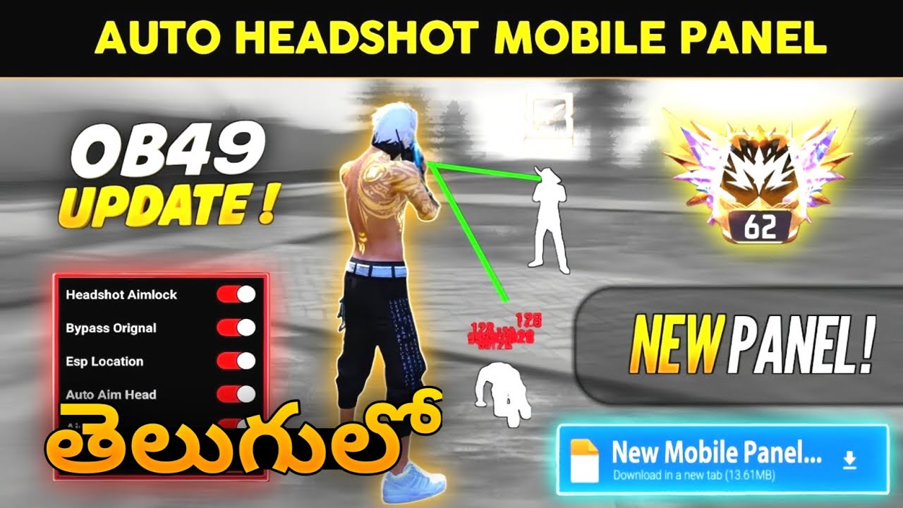 Auto Headshot Mobile Panel Telugu | Ob49 Update New Panel FreeFire ...