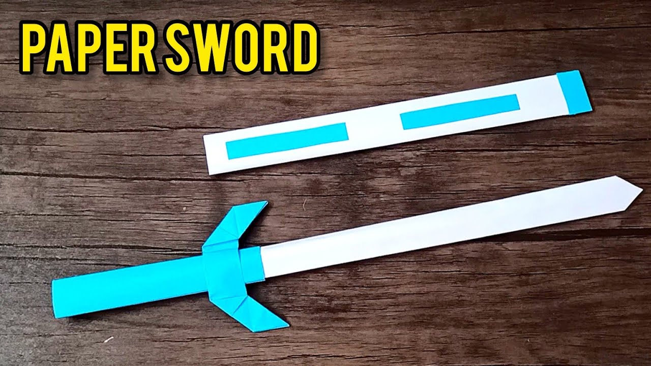 How to make paper sword | Paper weapons | How to make sword | Paper ...