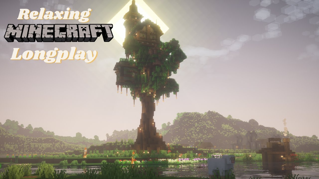 Minecraft Relaxing Longplay-Mega Tree House (No Commentary) - YouTube