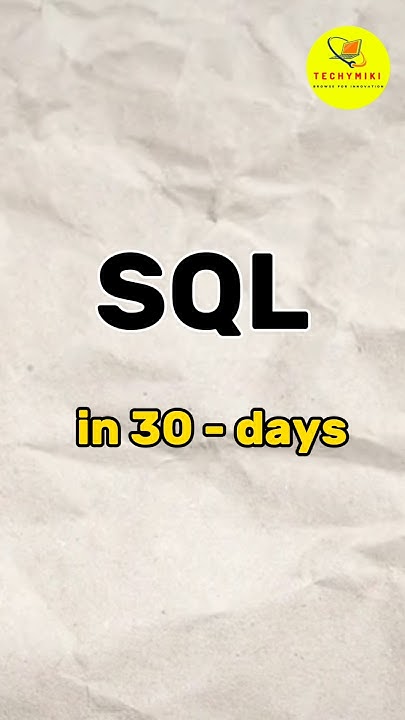 SQL from basics to advanced in Telugu for beginners | 30 days series | #techymiki #sql #learning ...