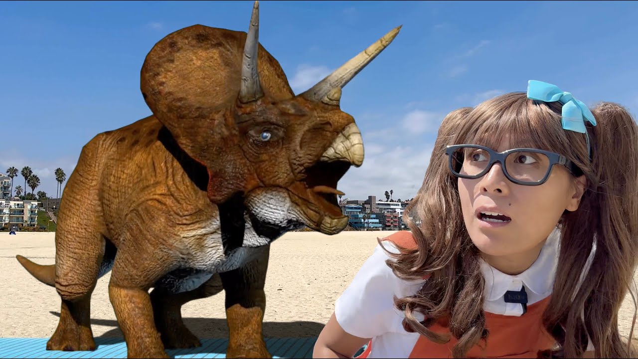 Dinosaurs for Kids | Soso's Dinosaurs Toys Become Alive On The Beach ...