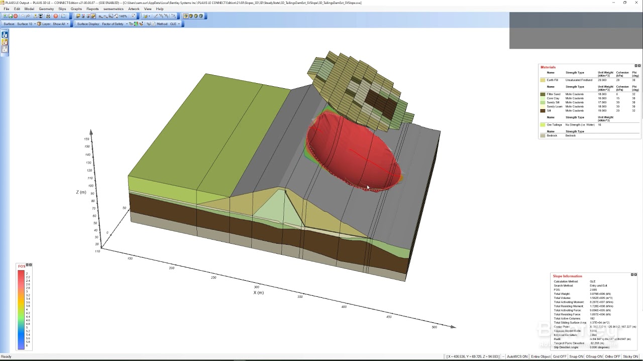 Tailings Dam Capability with PLAXIS LE - YouTube