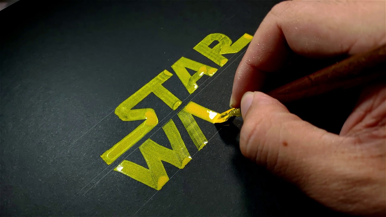 Star Wars title in Calligraphy (7x speed) - YouTube