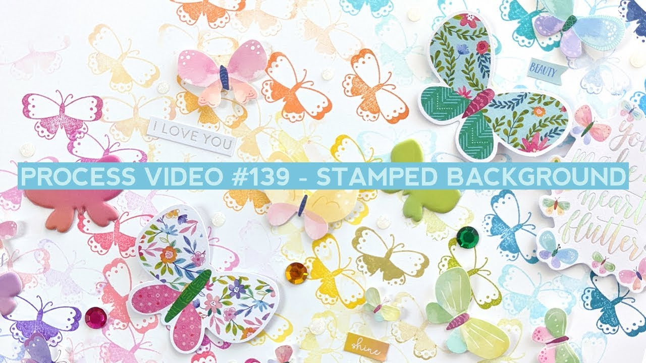 Process Video #139 - How to Make a Stamped Background - YouTube