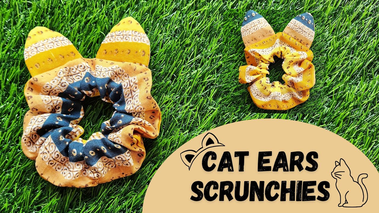 CAT EARS 😻 Scrunchies / Scrunchies with Cute Ears / Cute Scrunchies ...