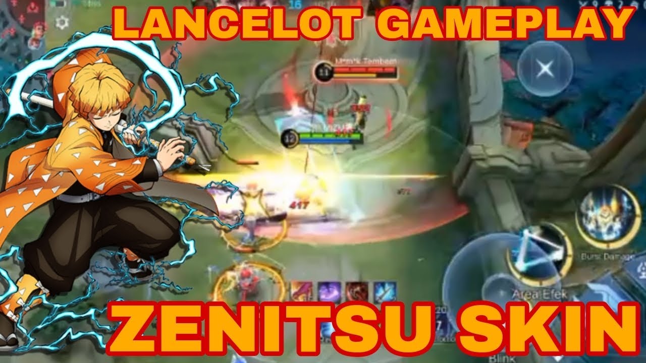 GAMEPLAY LANCELOT ZENITSU SKIN!!! | LANCELOT GAMEPLAY MONTAGE!! (FULL ...