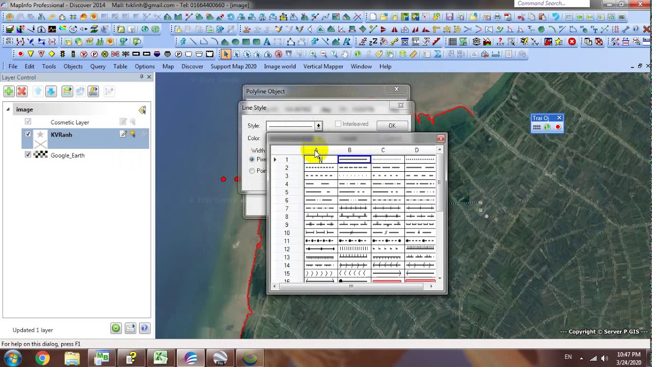 [Tools MapInfo] Công cụ trải đối tượng điểm, đường, vùng theo khoảng ...