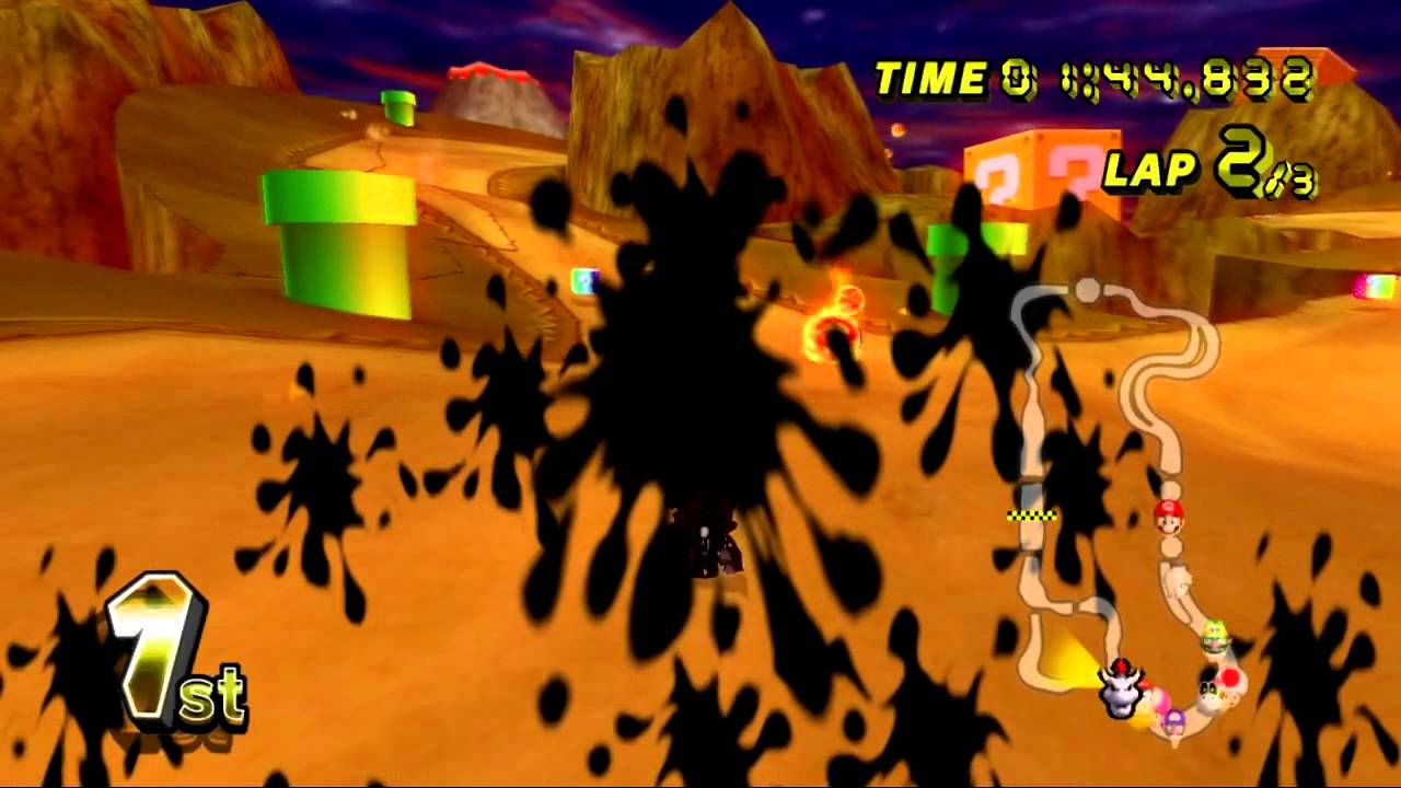 Mario Kart Wii (Wii) walkthrough - Grumble Volcano - YouTube