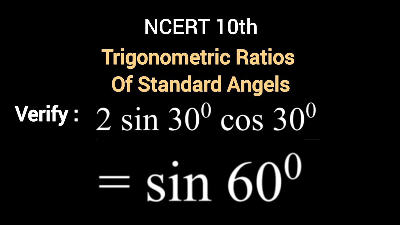 #trigonometricratios 2 sin 30 cos 30 is equal to sin 60 - YouTube