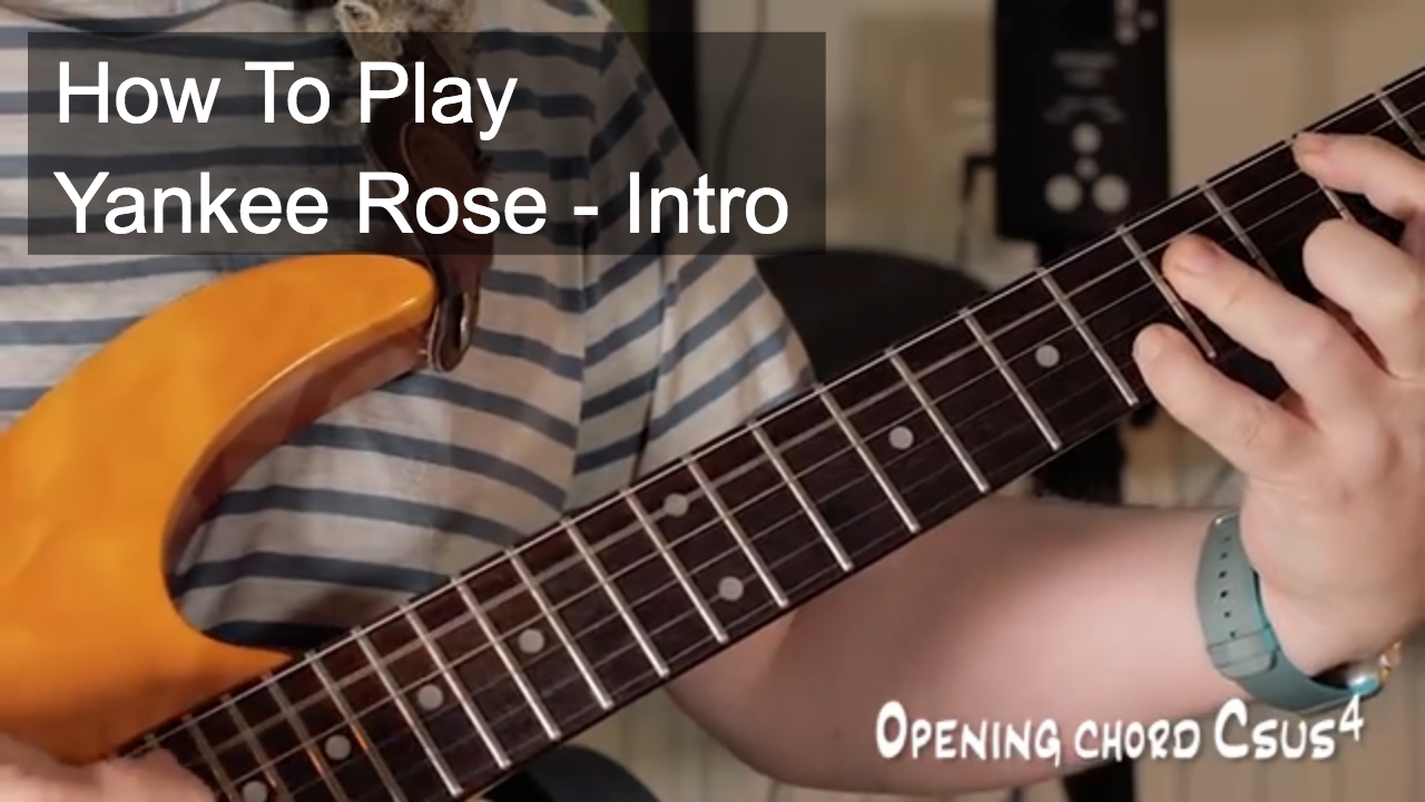 'Yankee Rose' Intro - Talking Guitar Lesson in the style of Steve Vai ...